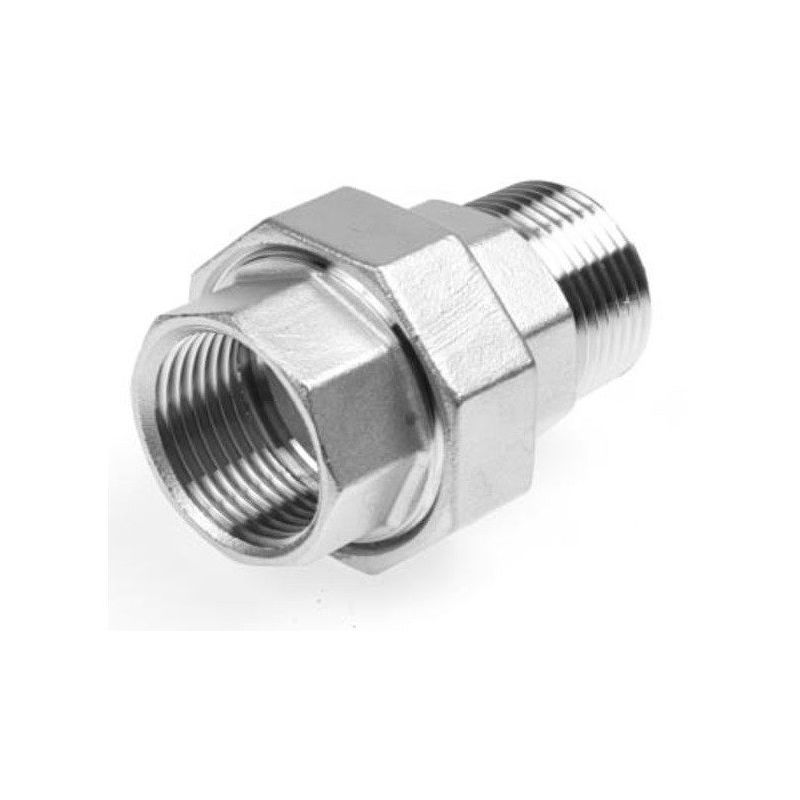 Koppeling bi-bu con BSP, 1/2 inch RVS-316 (A4)