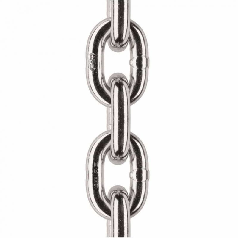 Ketting Roxma® 10 mm kortschalmig ISO 4565 per meter RVS-318L (Duplex)