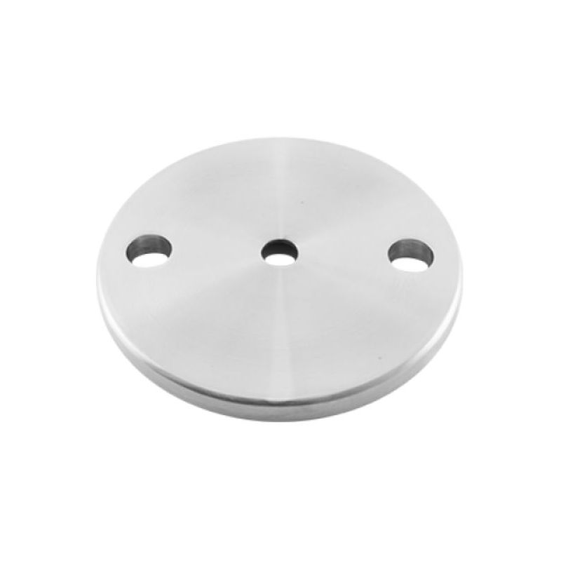 Ankerplaat Ø 105 x 8 mm gat Ø 10,5 mm RVS-304 mat geslepen