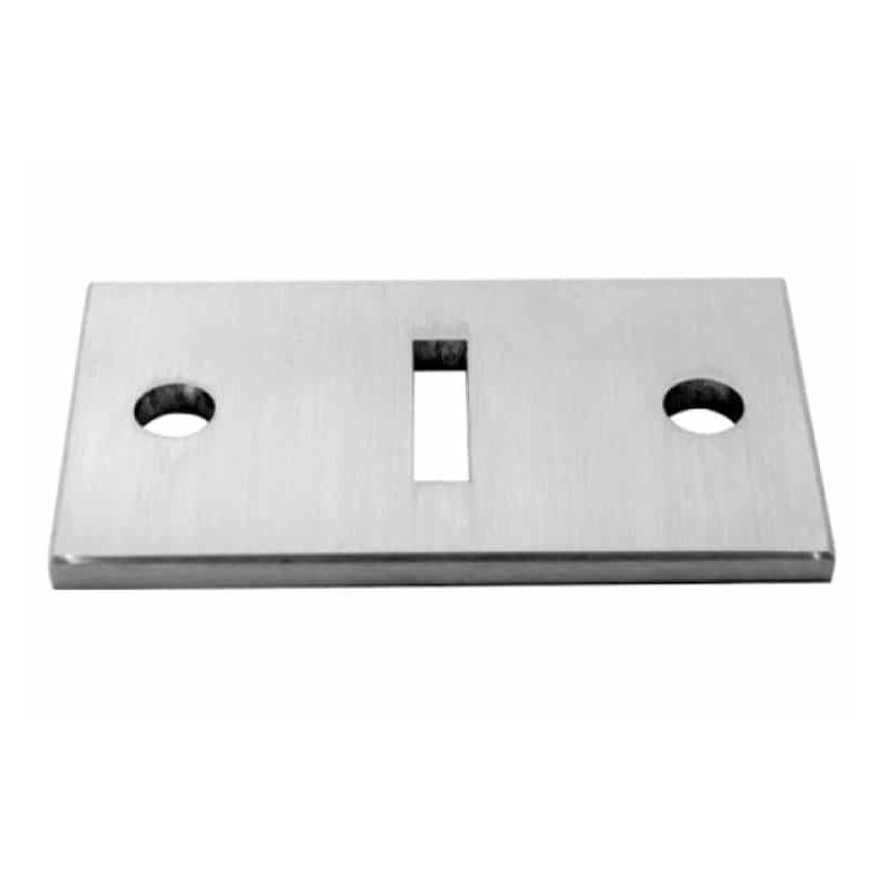 Ankerplaat 140 x 80 x 8 mm gat 40 x 10 mm RVS-304 mat geslepen