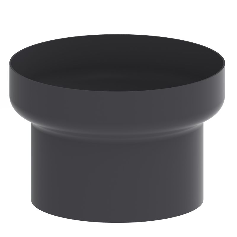 Verloopstuk Ø125-110 mm zwart
