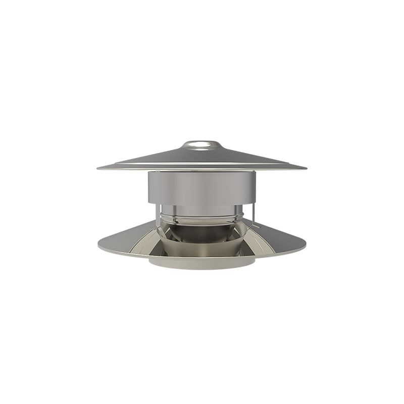 Trekkap Ø150 mm antivalwind voor rookkanaal dubbelwandig RVS-304