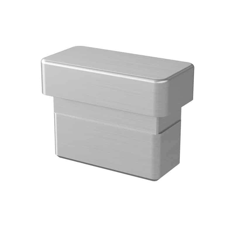 Eindkap vlak, koker 20 x 10 x 1,0 mm, model 1712, RVS-316