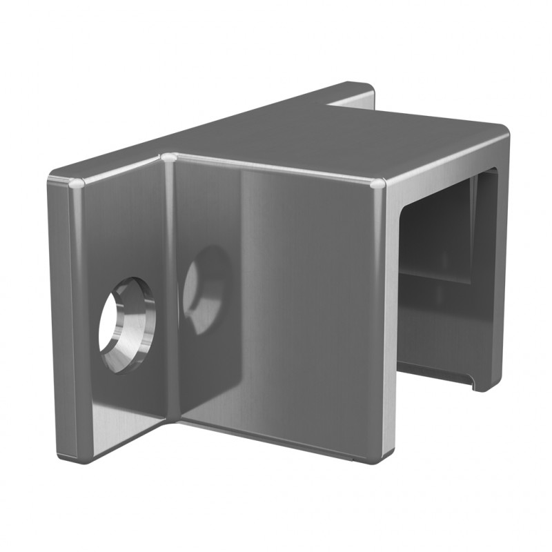 Muurflens voor U-profielbuis 33 x 39 mm vast RVS-316 mat geslepen model ...