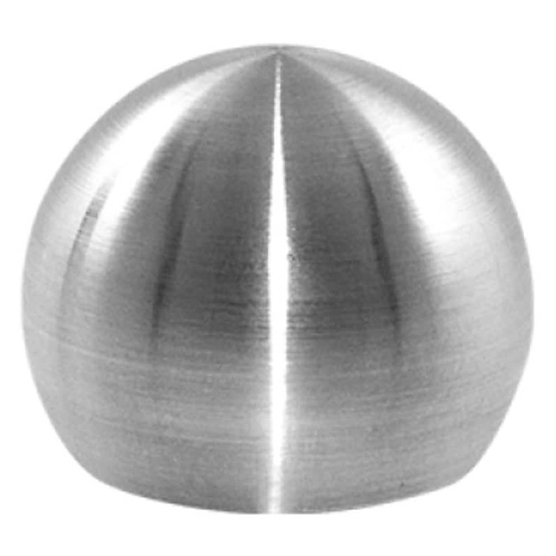 Eindbol 55 mm buis Ø 42,4 mm RVS-304 mat geslepen