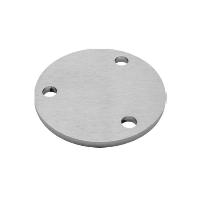 Ankerplaat Ø 100 x 6 mm RVS-304 mat geslepen