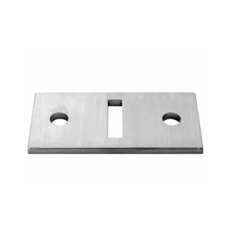 Ankerplaat 120 x 60 x 6 mm gat 40 x 10 mm RVS-304 mat geslepen
