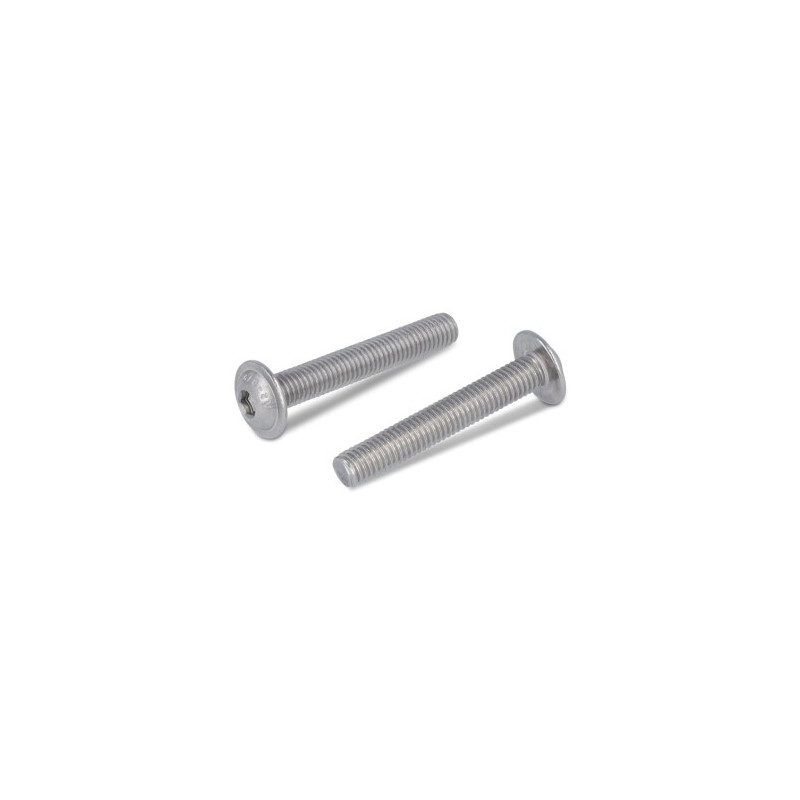 Platkopschroef M2 x 10/10 mm ISO 7380 RVS A2-50 SW1,3 (1000 stuks)