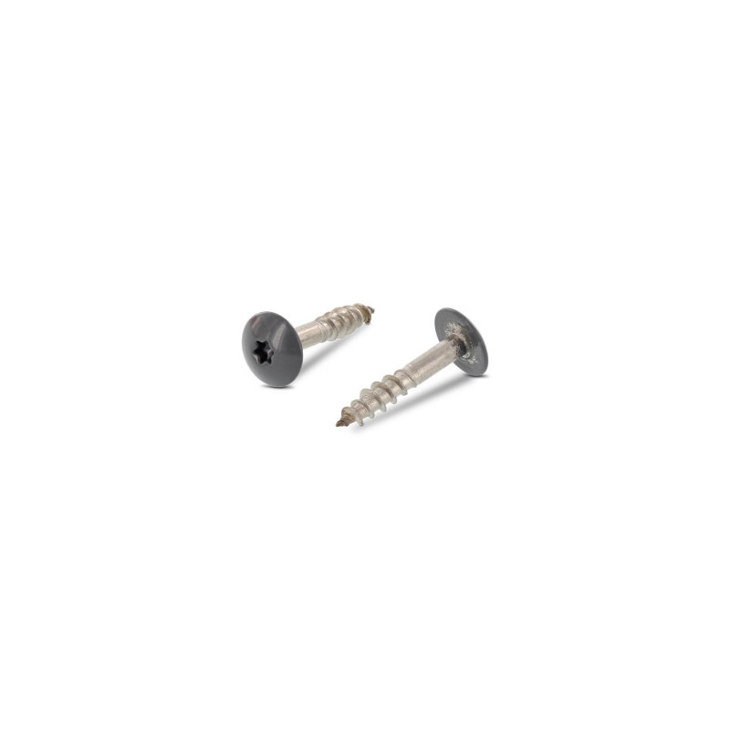 Trespo houtschroef plat-ronde kop 4,8 x 50 mm RAL 7012 Art. 9086 RVS A2 ...