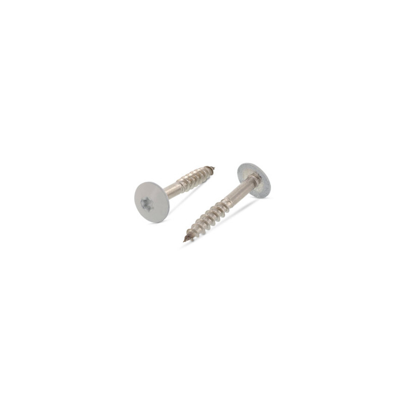 Trespo houtschroef plat-ronde kop 5,5 x 38 mm RAL 7047 Art. 9086 RVS A4 ...