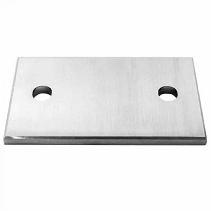 Ankerplaat 150 x 100 x 8 mm RVS-304 mat geslepen