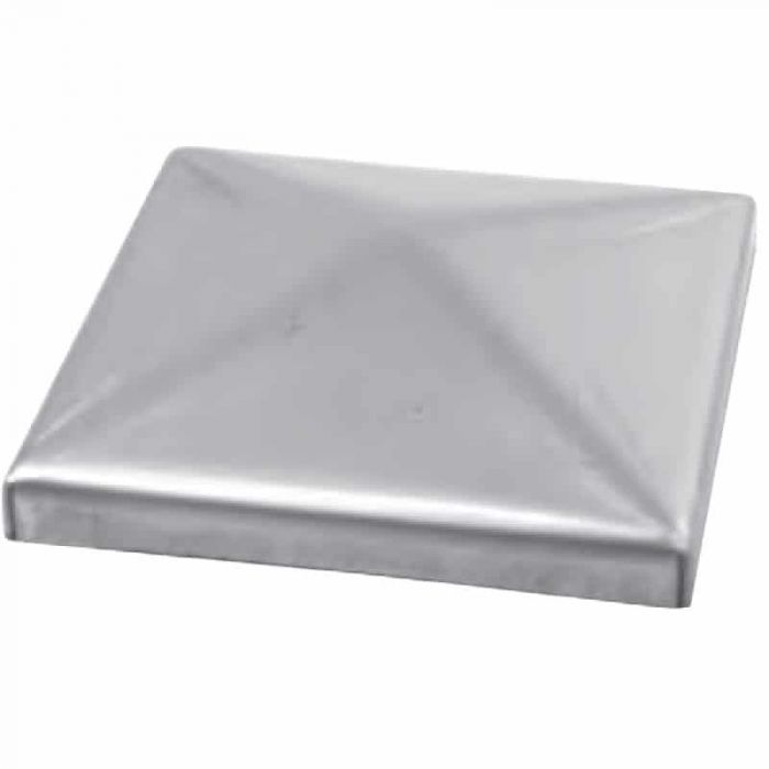 Eindkap koker 80 x 80 mm RVS-304 mat geslepen