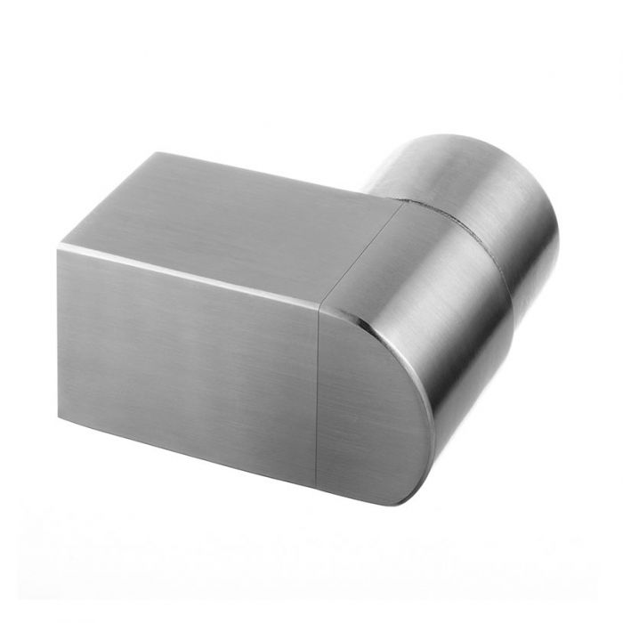 Muurflens 90 graden voor U-profielbuis 42,4 mm vast RVS-316 mat ...